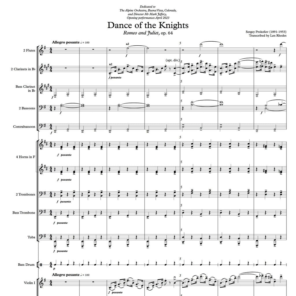 Dance of the Knights, from Romeo and Juliet by Prokofiev – Len Rhodes Music